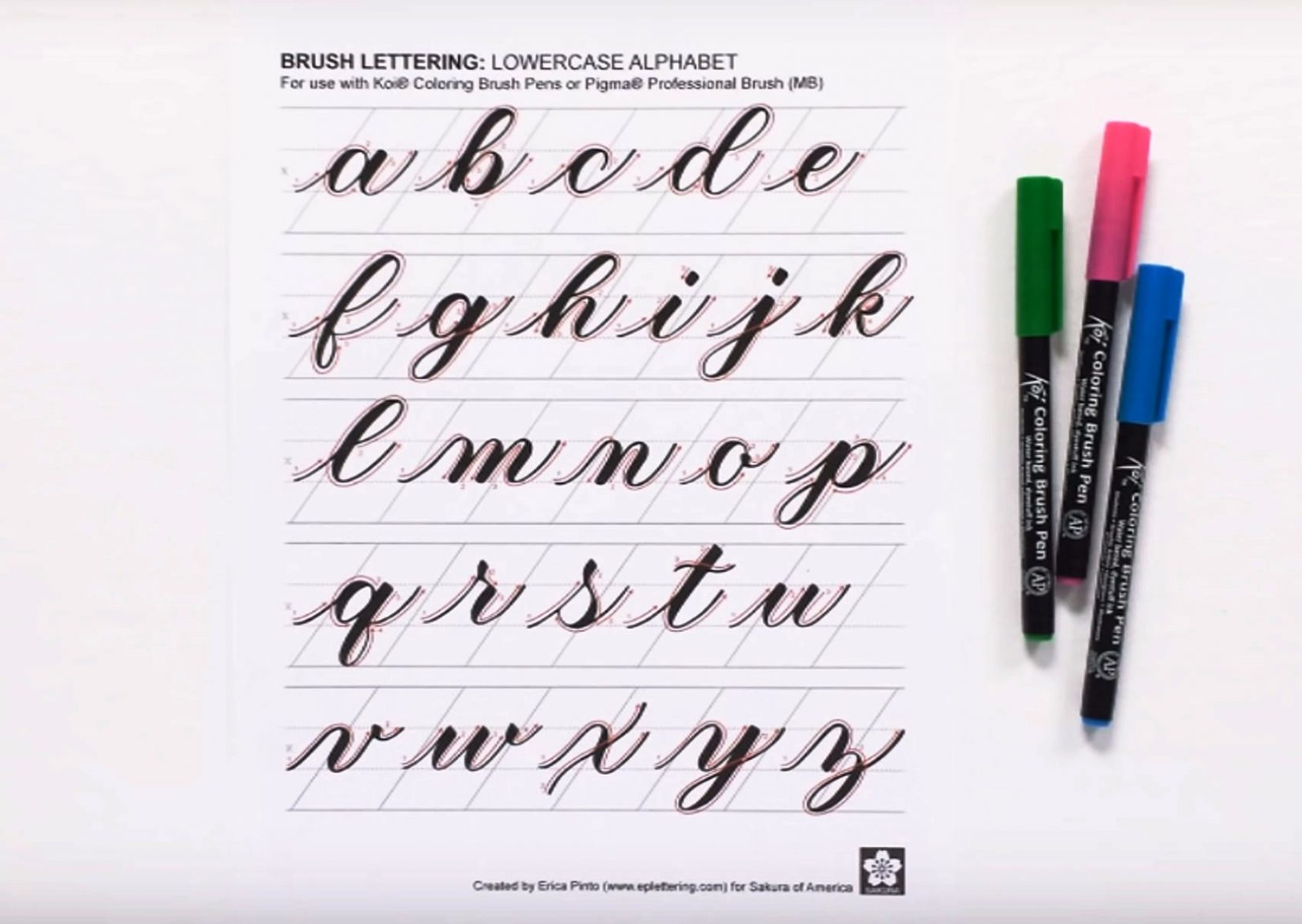 SAKURA OF AMERICAHow to Brush Letter - Basic Strokes - EP Lettering ...